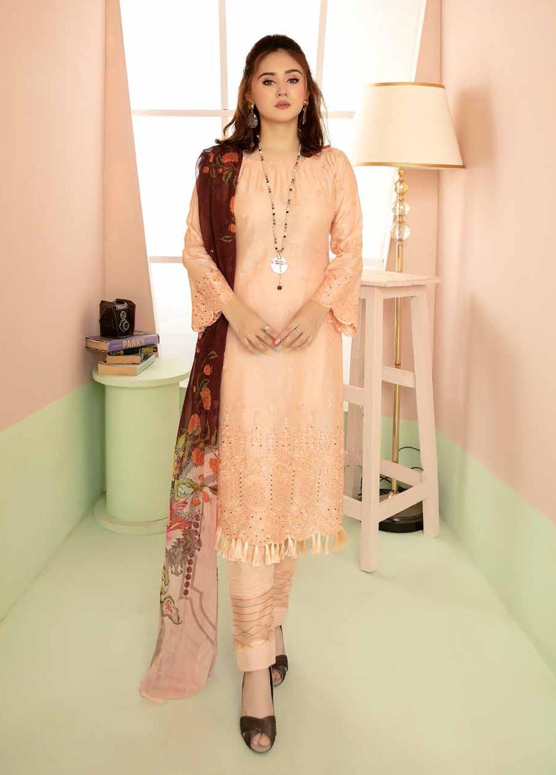 Aafreen By Riaz Arts Embroidered Lawn Suits Unstitched 3 Piece RA21-AF8 73 - Summer Collection ...