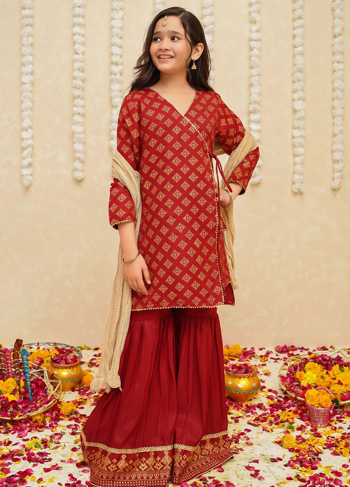 Gulzar by Modest Pret Rawsilk 3 Piece Suit 9005 Maroon – Sanaulla Store
