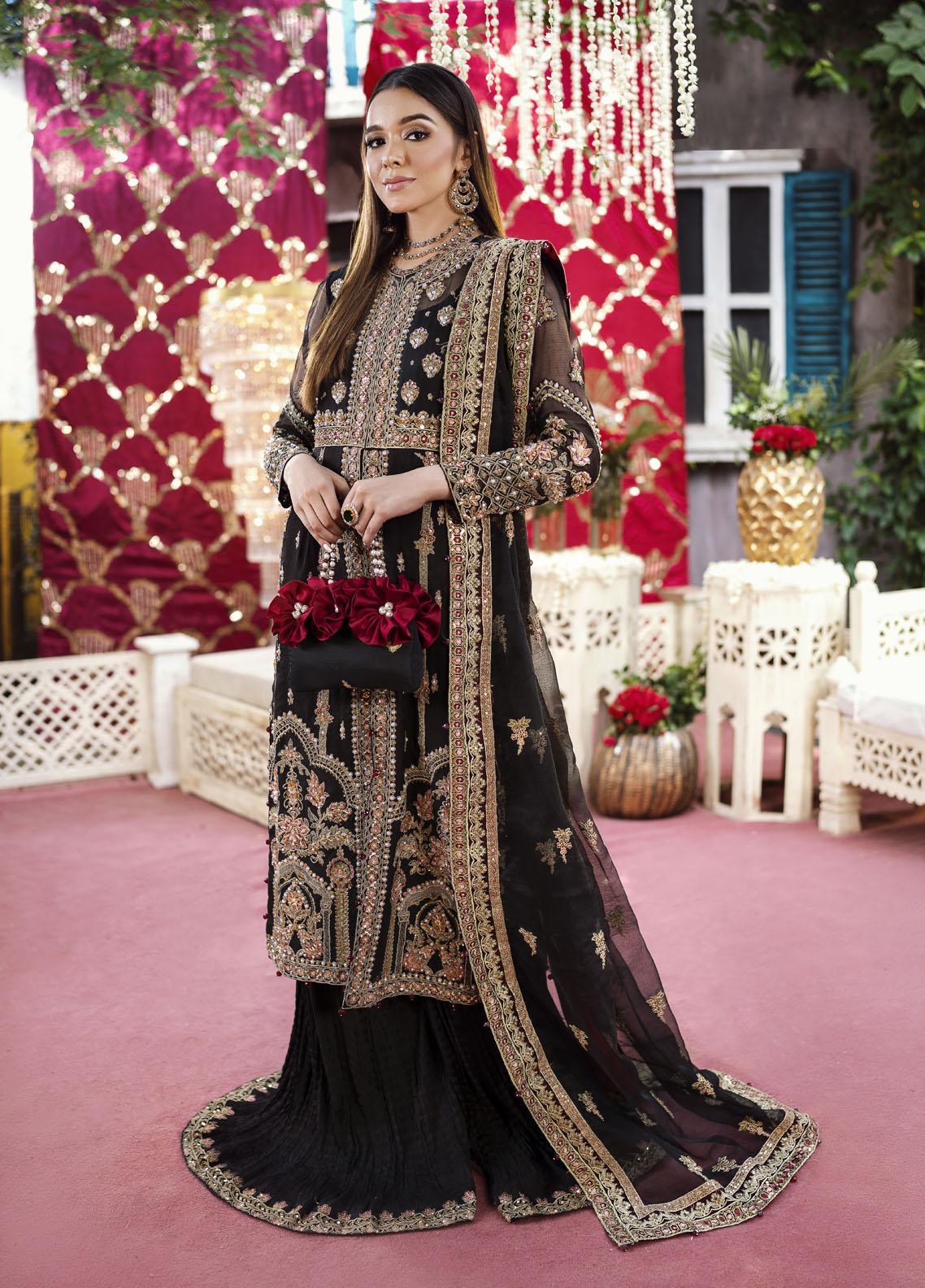 Qabool Hai by Maria Osama Khan Embroidered Organza Suits Unstitched 3 Piece MOK22QW HOOR ...