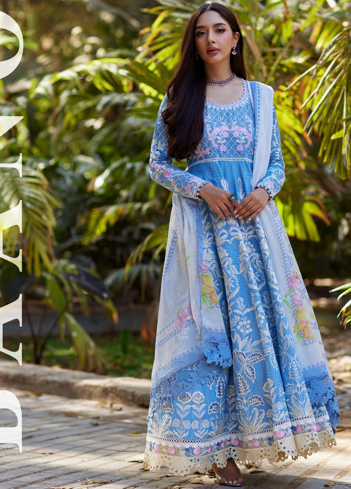 Mina Hasan Embroidered Lawn Suits Unstitched 3 Piece MNH25LL Baano - Festive Collection ...