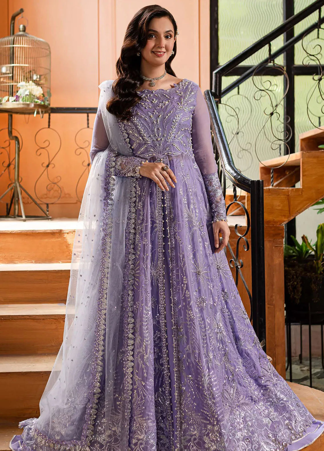 Naira by Roheenaz Embroidered Chiffon Suit Unstitched 4 Piece ENZ24N RNZ-06 Zaina - Luxury ...