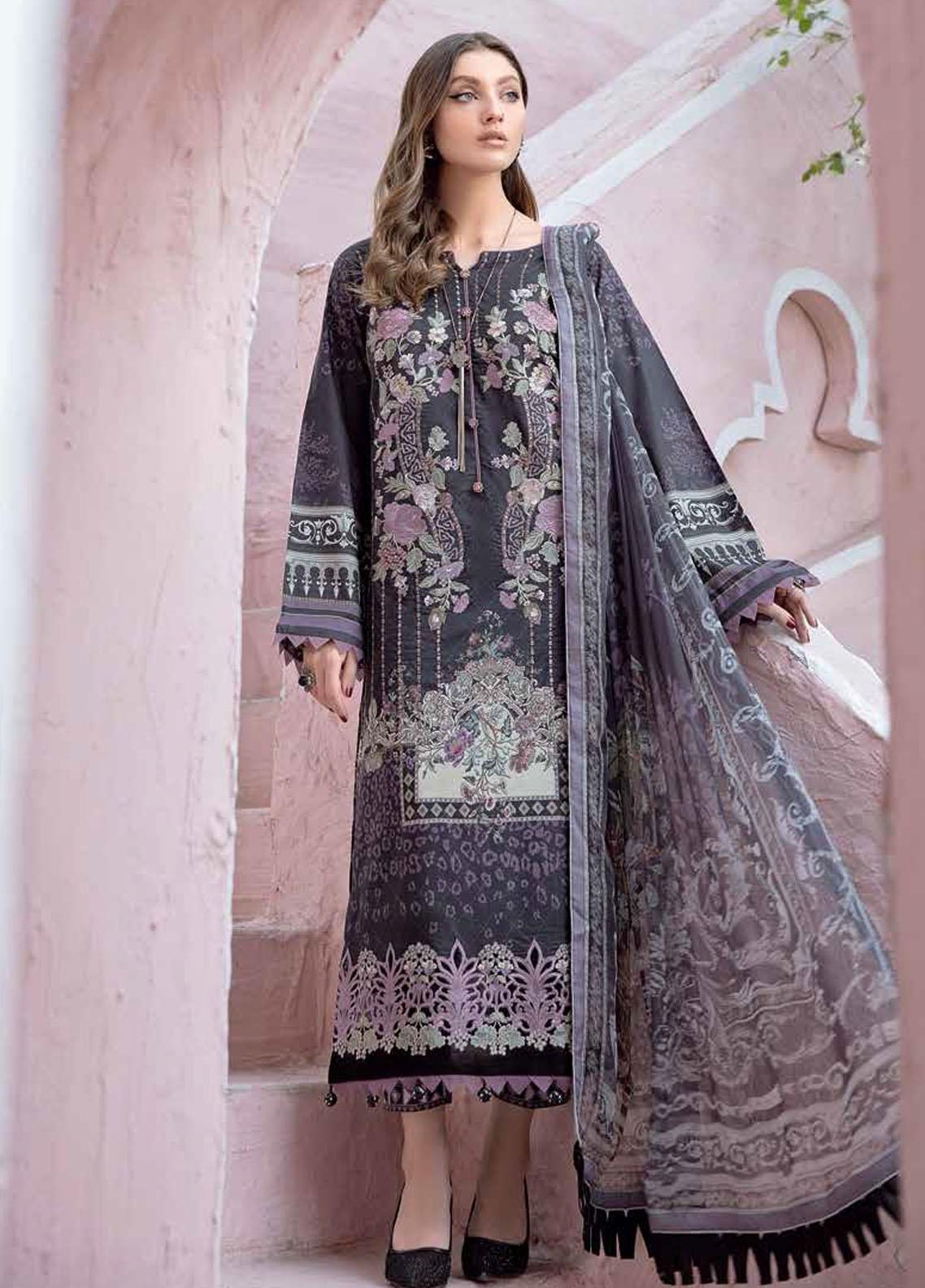 Riwayat by Ramsha Embroidered Lawn Suits Unstitched 3 Piece RSH21R 105 - Luxury Collection ...