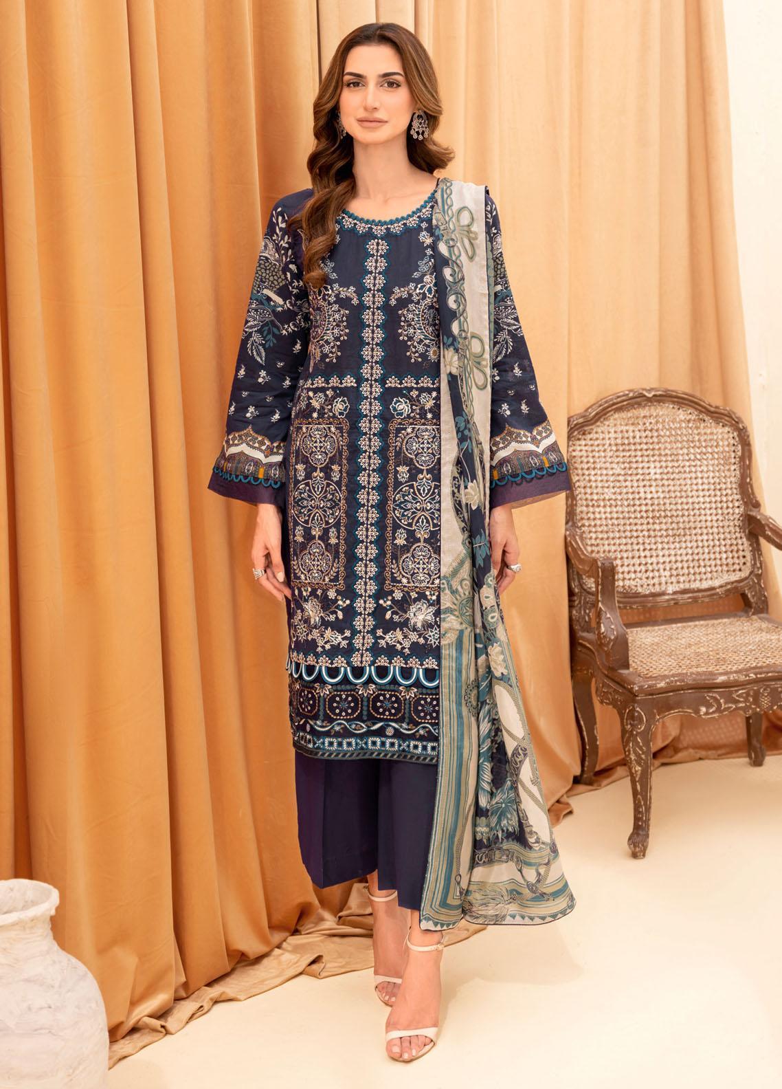 Riwayat By Ramsha Embroidered Lawn Suits Unstitched 3 Piece RSH23-RW7 Y-701 - Luxury Collection ...