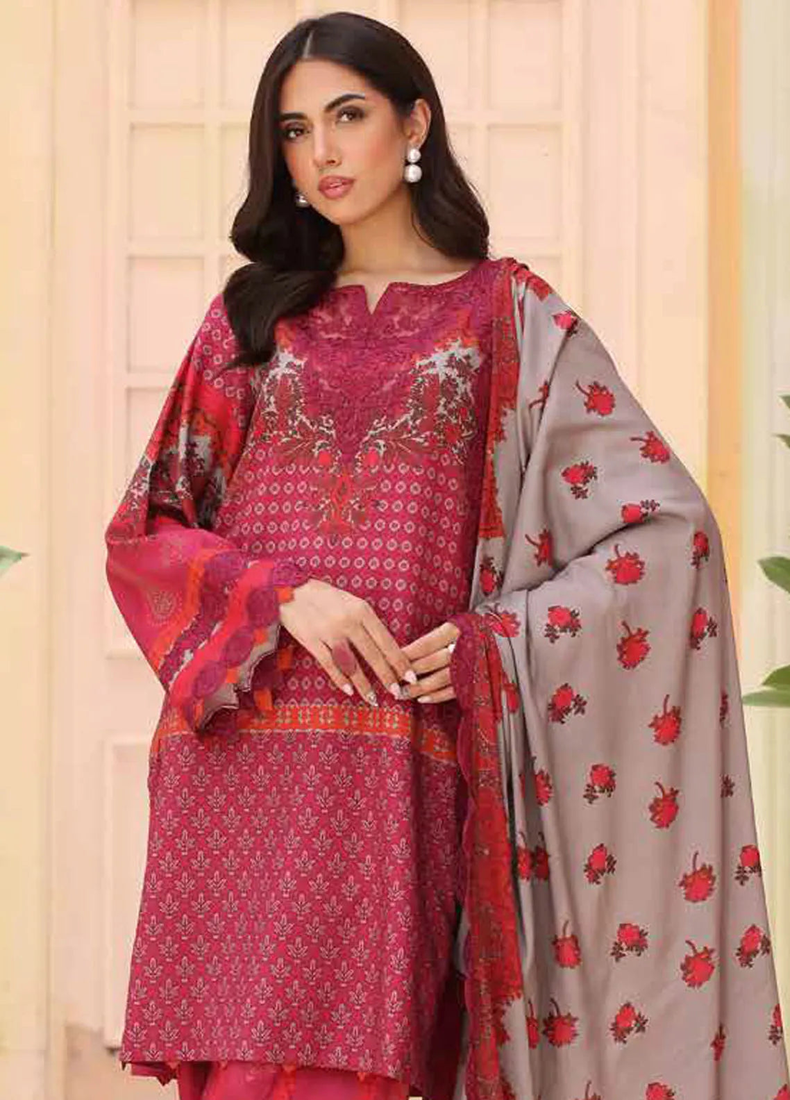 Sheen By Charizma Embroidered Linen Suit Unstitched 3 Piece CRZ24SW SHW4-06 - Winter Collection ...