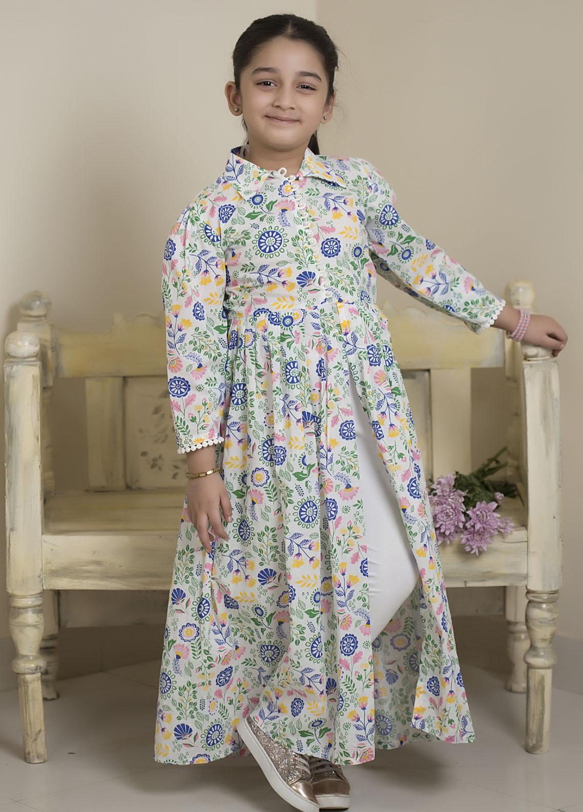Sidra Mumtaz Luxury Pret Cotton Silk 2 Piece Suit Floral Bloom (Kids) – Sanaulla Store