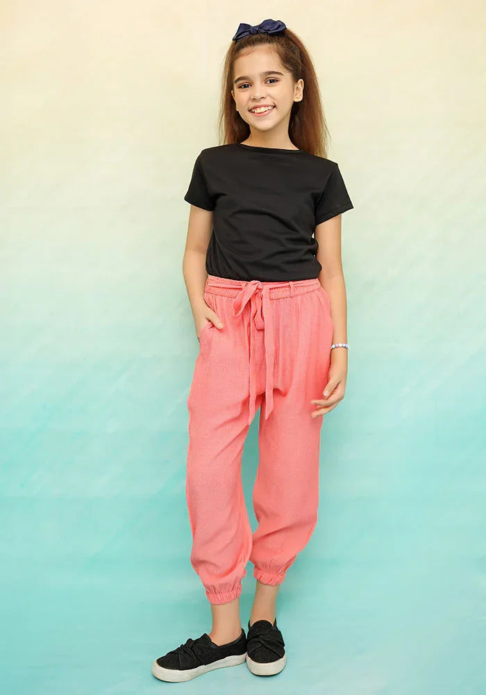 Ochre RTW Solids Cotton Jogger Pants Girls 1 Piece OWB-16 - Summer ...