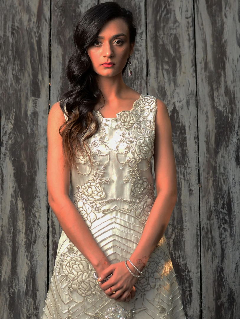 Luxe By Hues Atelier Women Pret 1 Piece White Loom - Formals Collection ...
