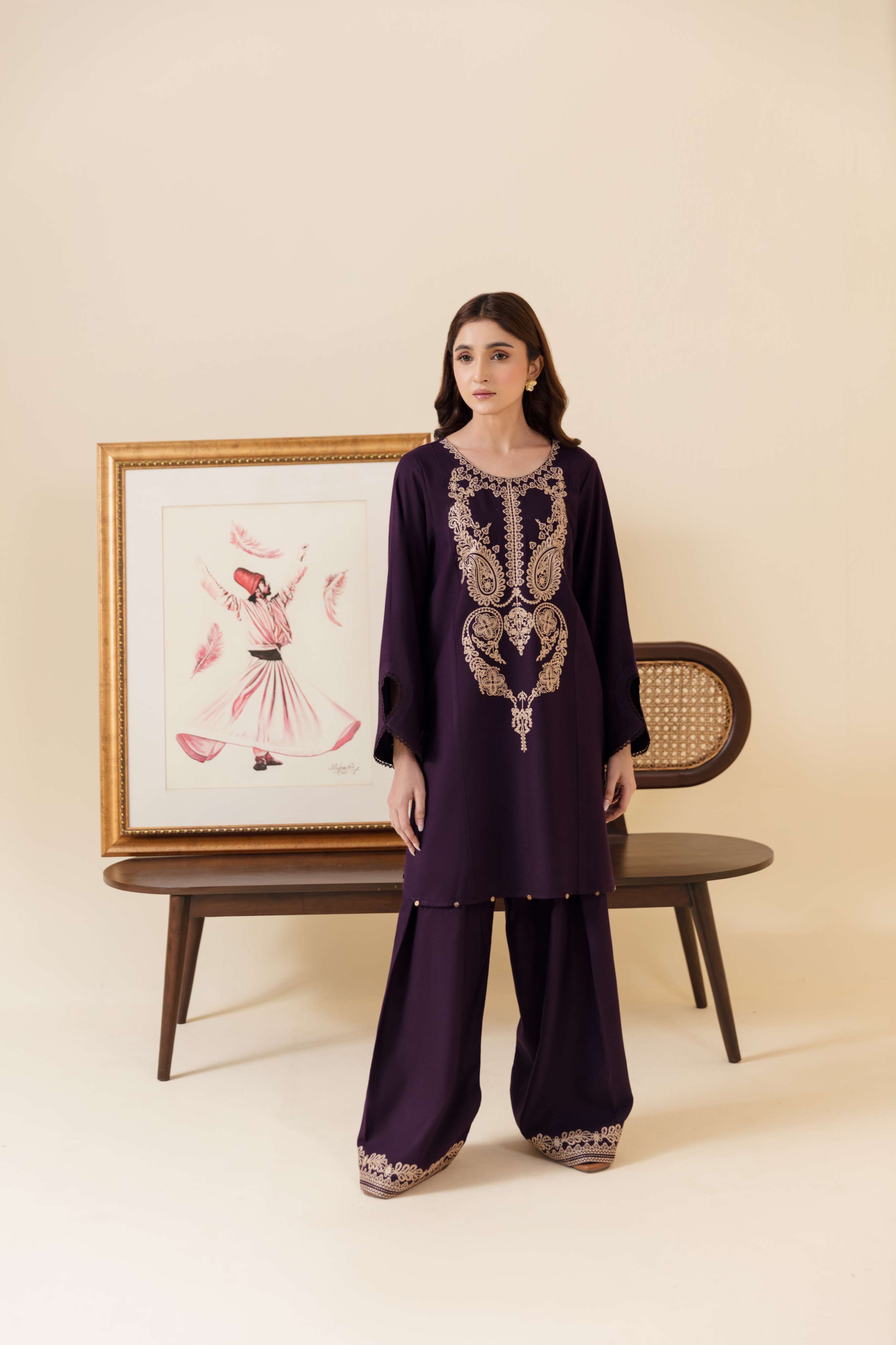 Manara by Maria Pret Wardrobe Embroidered 2 Piece Blue Dhanak Zavya ...