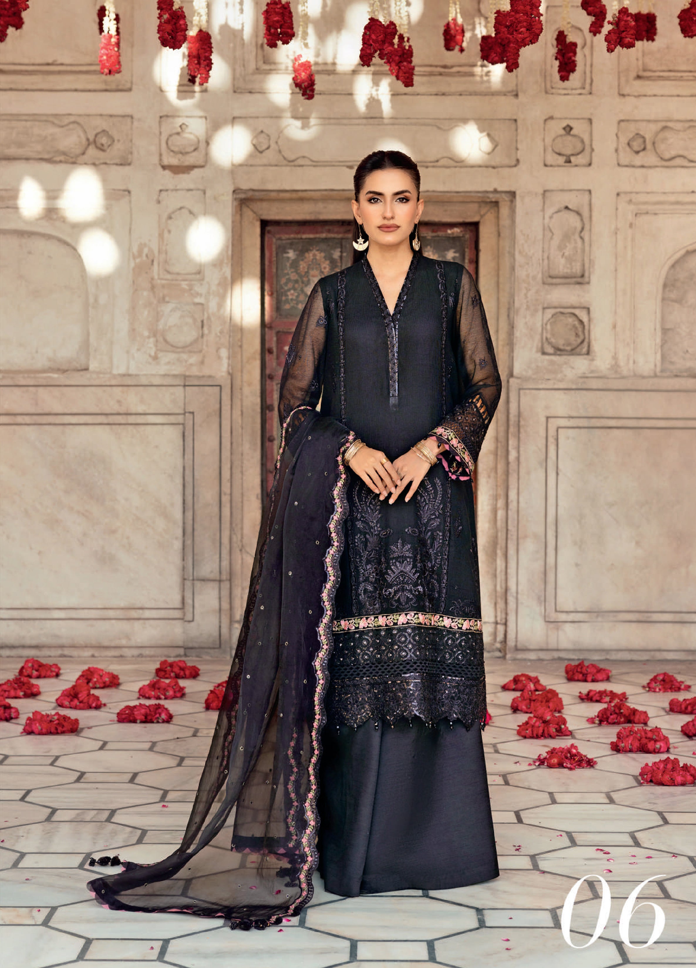 M basics by Maria B Unstitched Silk Embroidered Suits 3 Piece MB25WF D ...