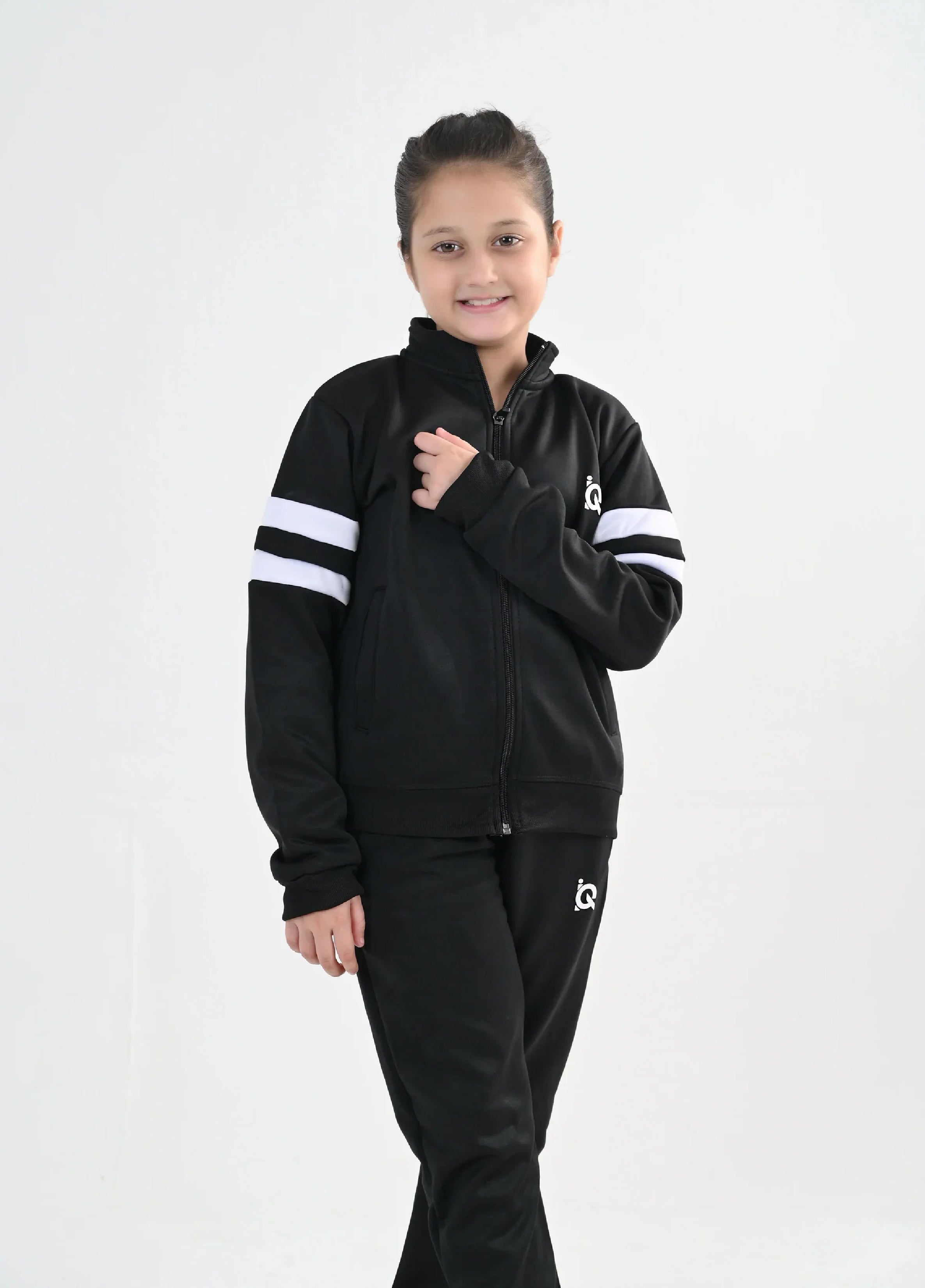 IQ Exclusive Kids Track Suit Fleece 2 PieceContrast Band Zipper ...