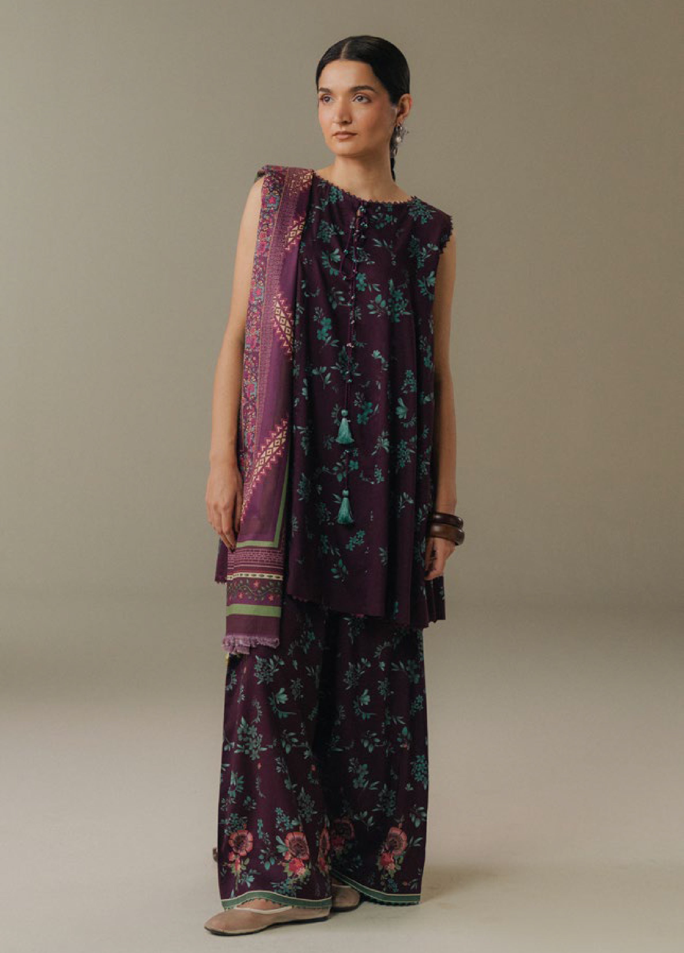Coco by Zara Shahjahan Prints Unstitched Linen Suits 3 Piece CZS25PW ...