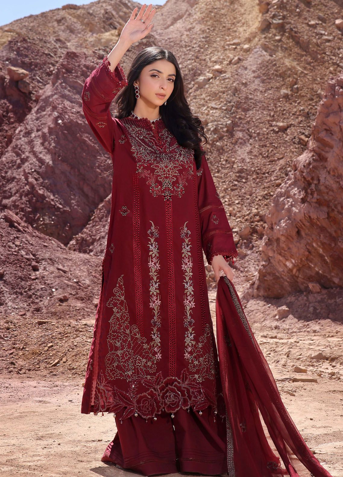 Afsoon By Humdum Embroidered Lawn Suit Unstitched 3 Piece HD24AL D-05 ...