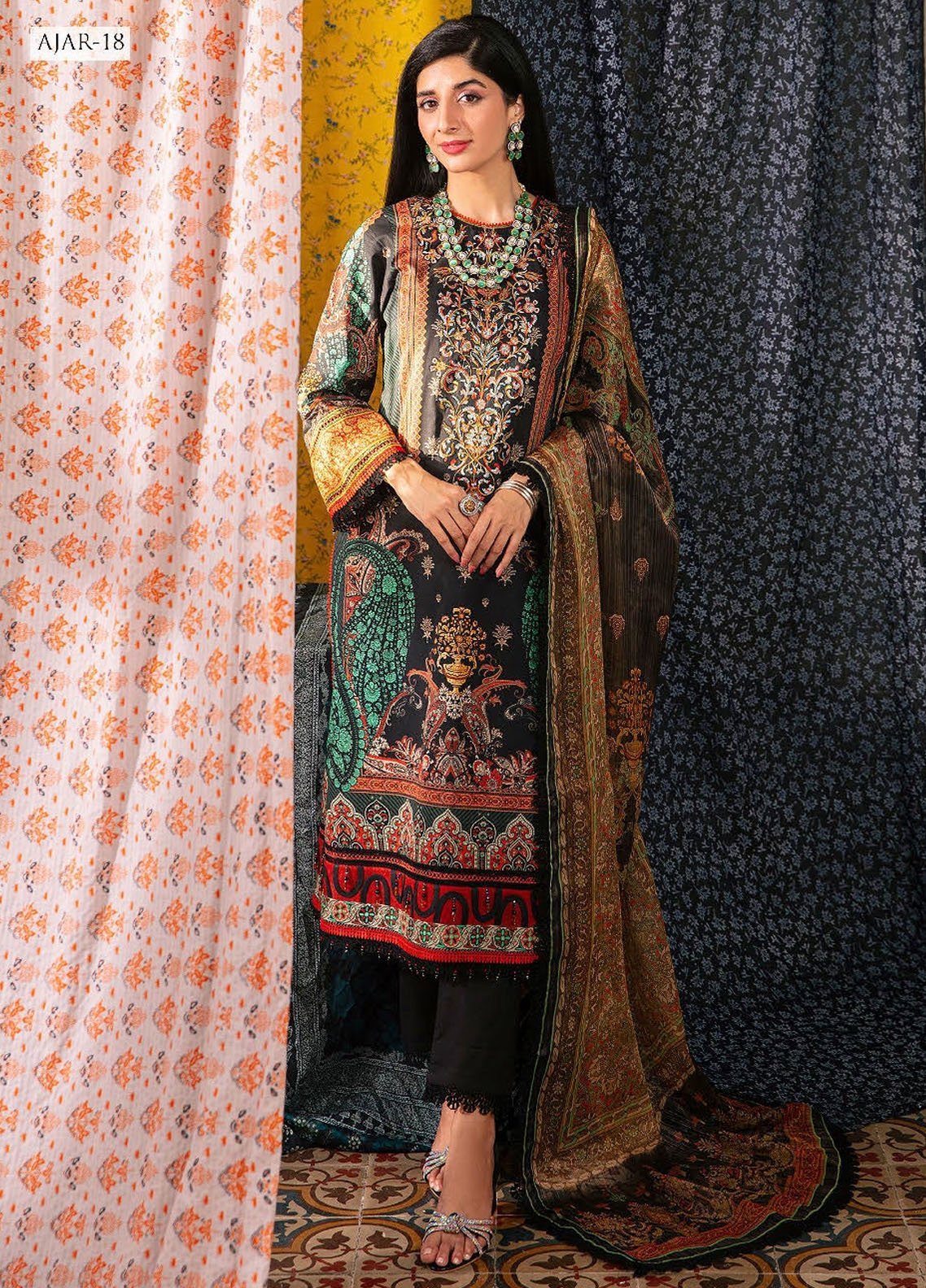Aira by Asim Jofa Embroidered Lawn Suits Unstitched 3 Piece AJ24AS AJAR ...