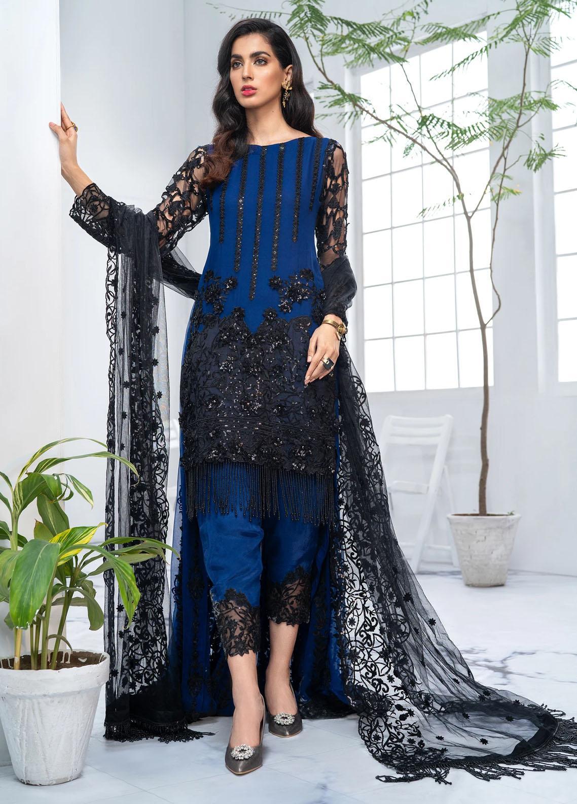 Akbar Aslam Embroidered Chiffon Suits Unstitched 3 Piece AA21F AW05 ...