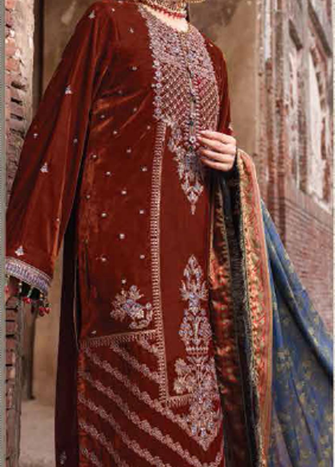 Al Karam Embroidered Velvet Suits Unstitched 2 Piece AK21FW FC-W-03A-21 ...