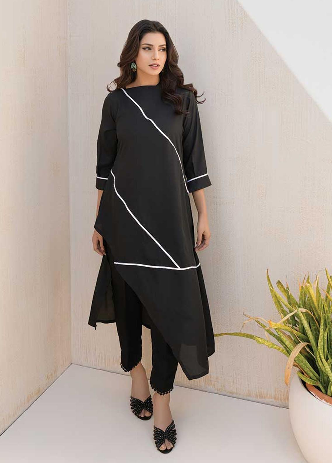 Jooray Kapray Pret Silk 2 Piece Suit JK23A Astounding Black – Sanaulla ...