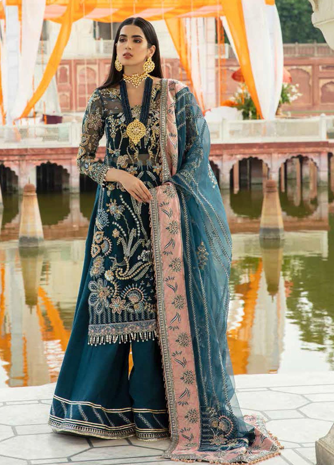ALIF By AJR Banno Ki Sahelian Embroidered Organza Suits Unstitched 3 ...