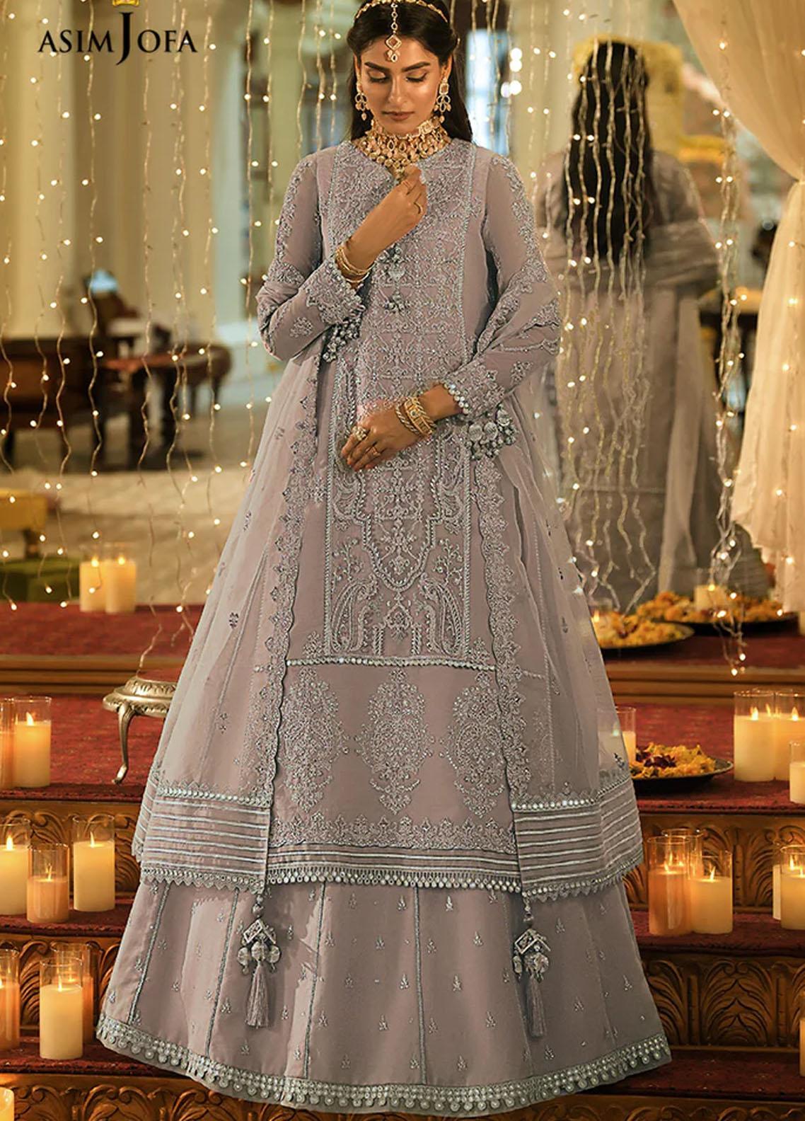 Sadqay Tumharay By Asim Jofa Embroidered Organza Suits Unstitched 3 ...