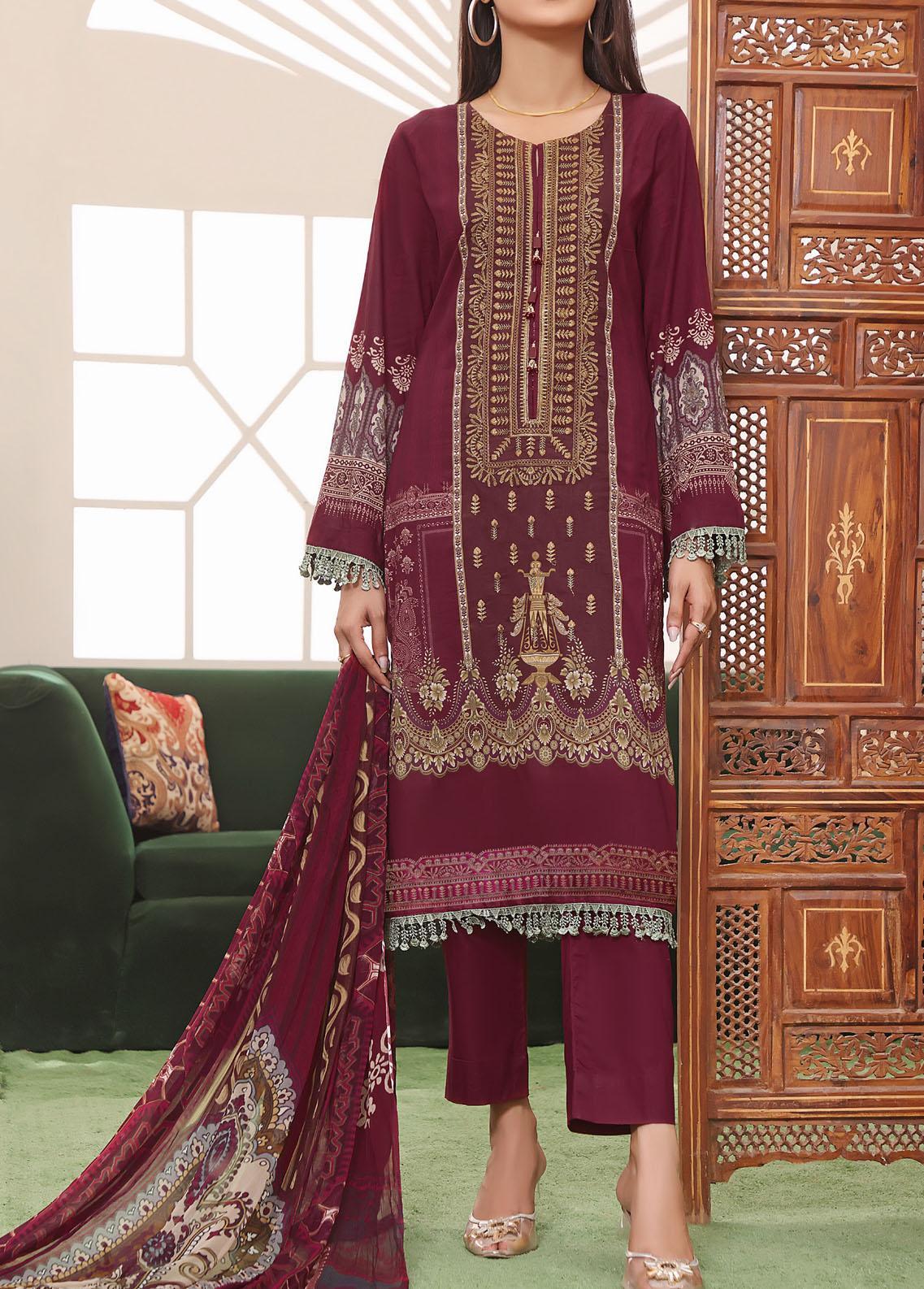 Ayesha Alishba By VS Textiles Embroidered Lawn Suits Unstitched 3 Piece ...