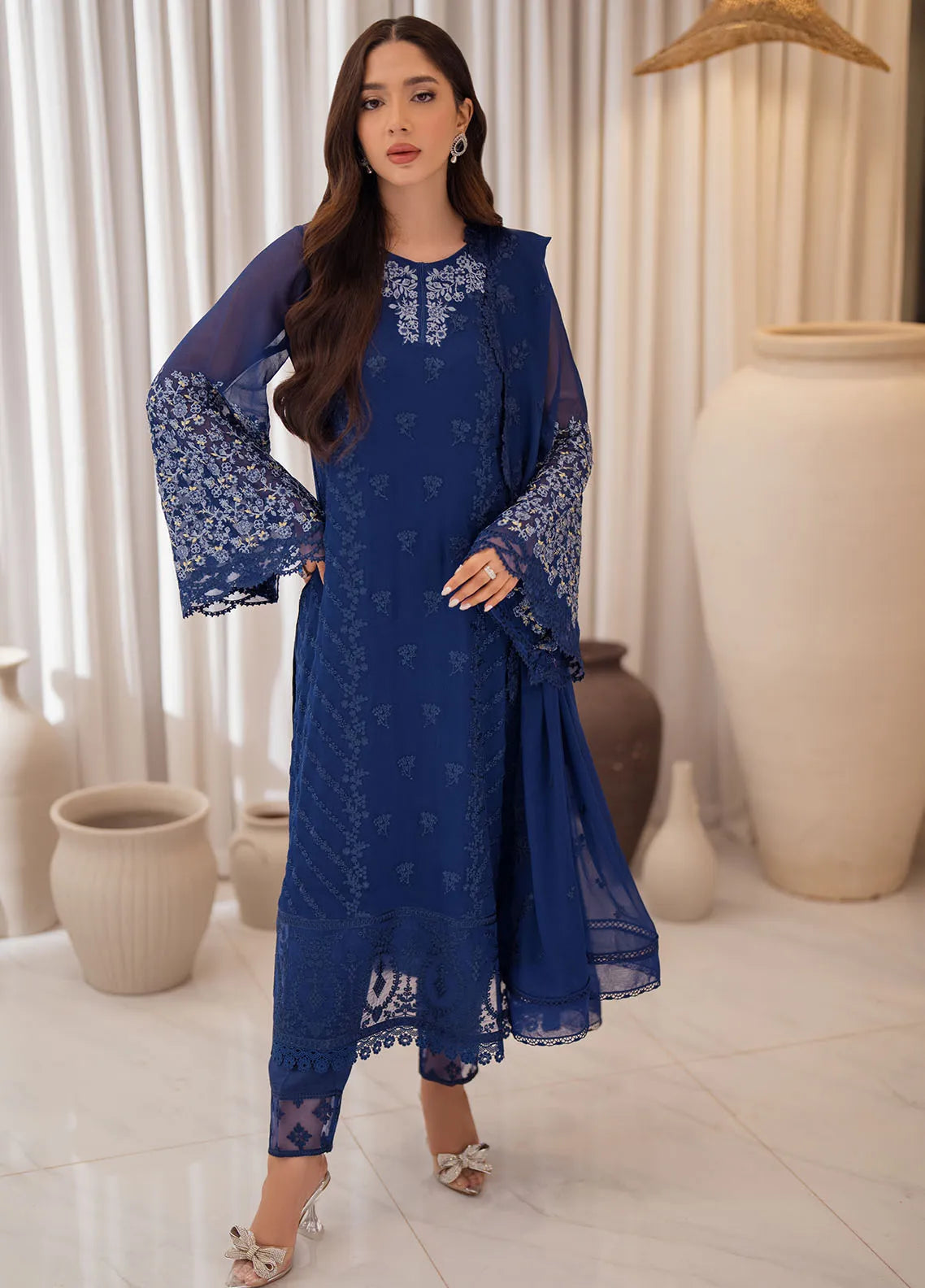Azure Embroidered Suit Unstitched 3 Piece AZU24EU Azure Breeze ...