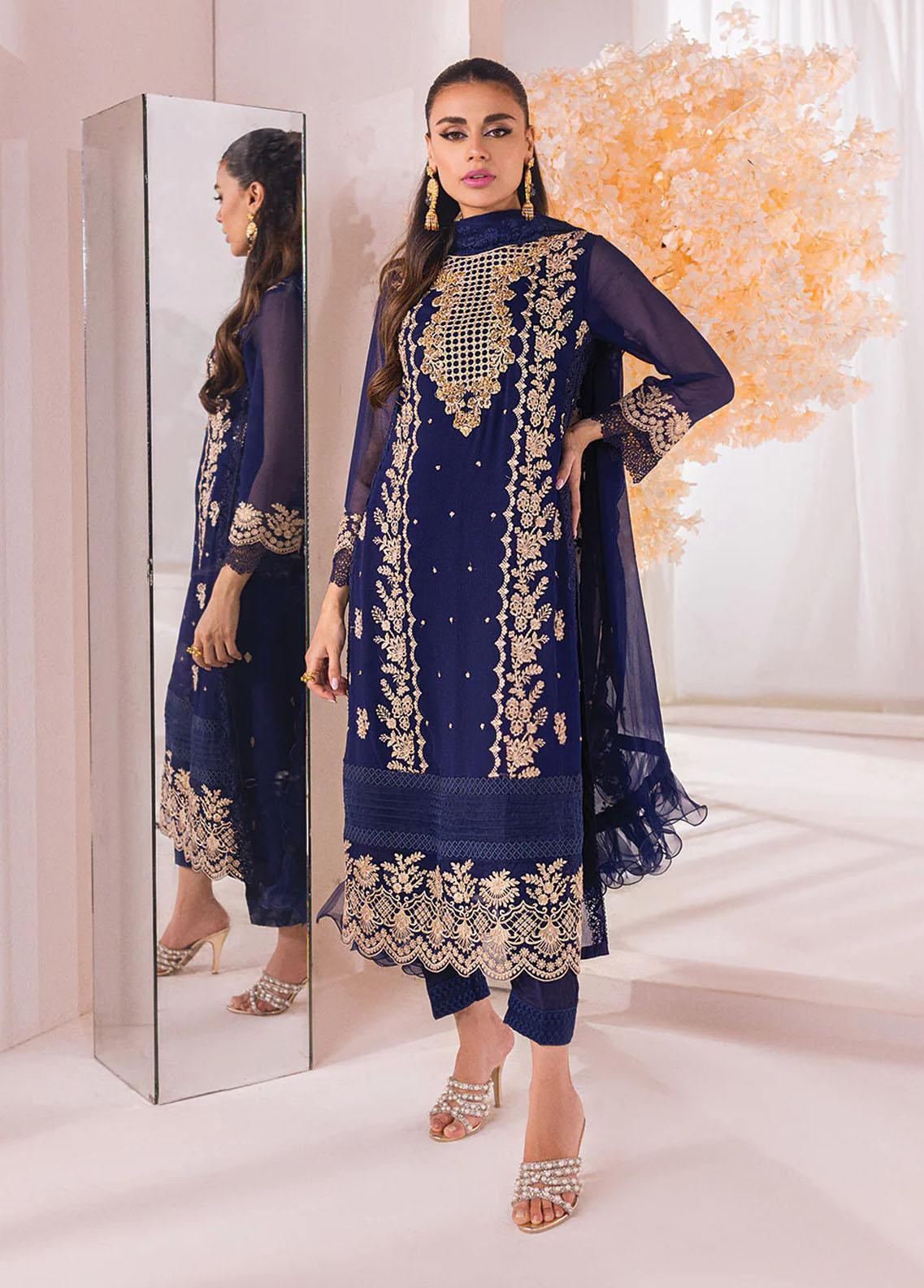 Azure Embroidered Suits Unstitched 4 Piece AZU23LE Eden Dew - Luxury ...