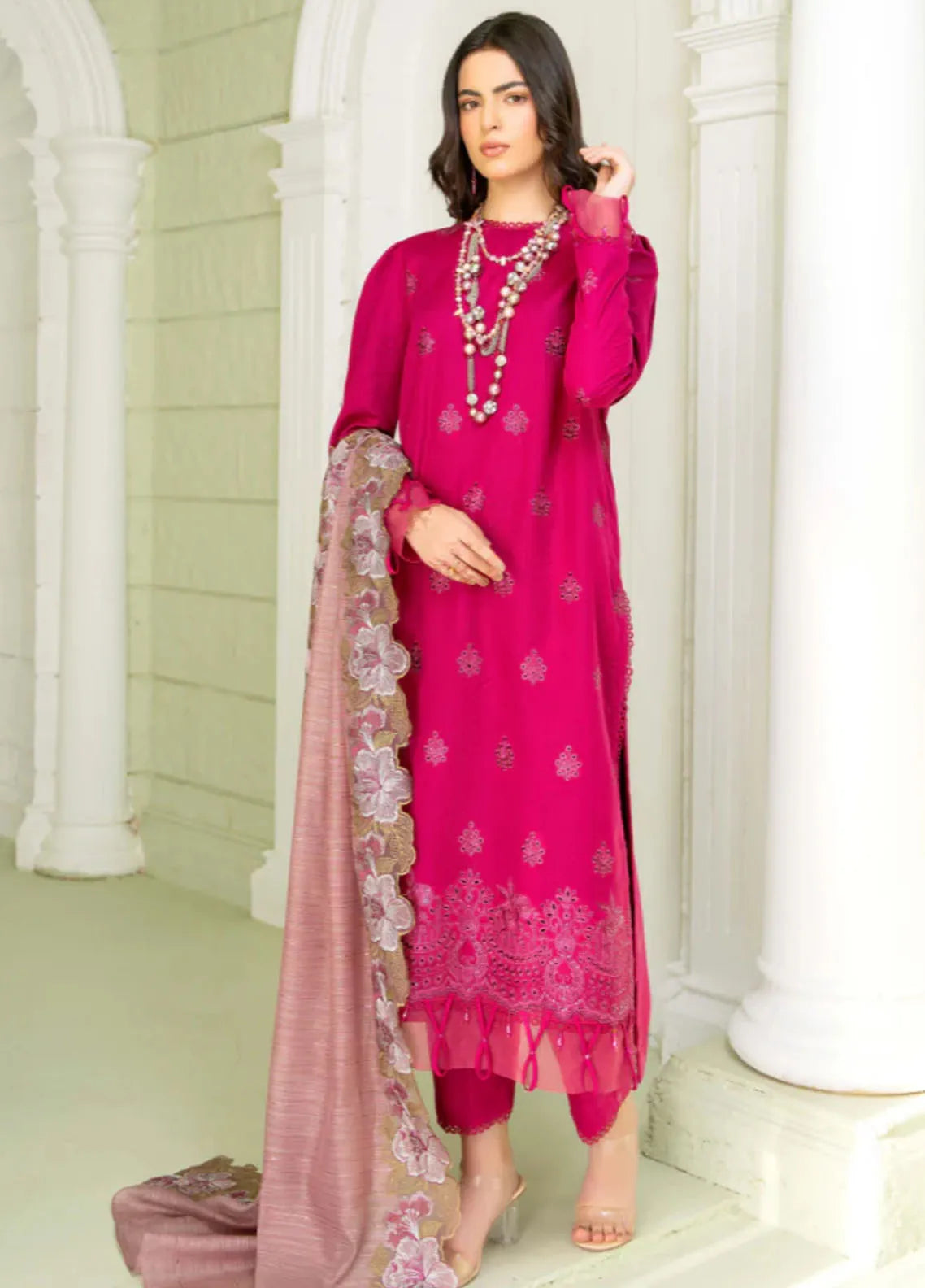 Baad e Baharan by Humdum Chikankari Lawn Suit Unstitched 3 Piece HD24B ...