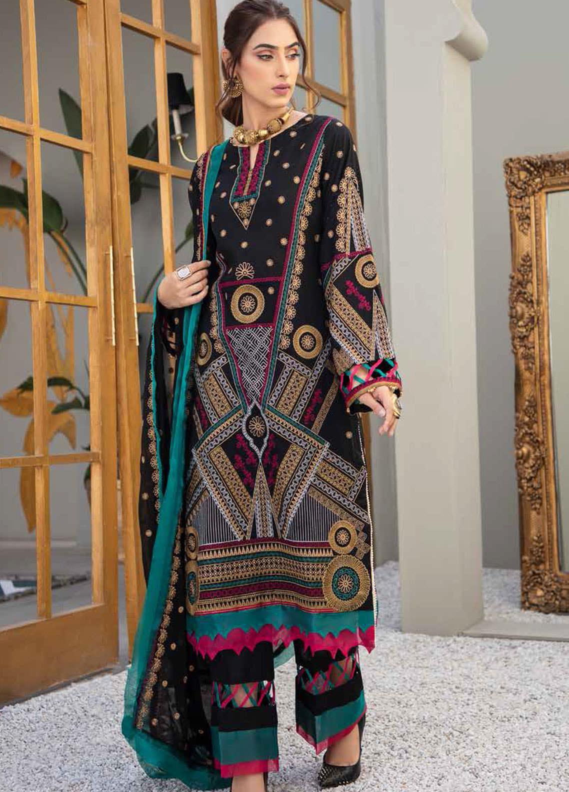 Banafsheh Embroidered Lawn Suits Unstitched 3 Piece BF21LF D-04 ...