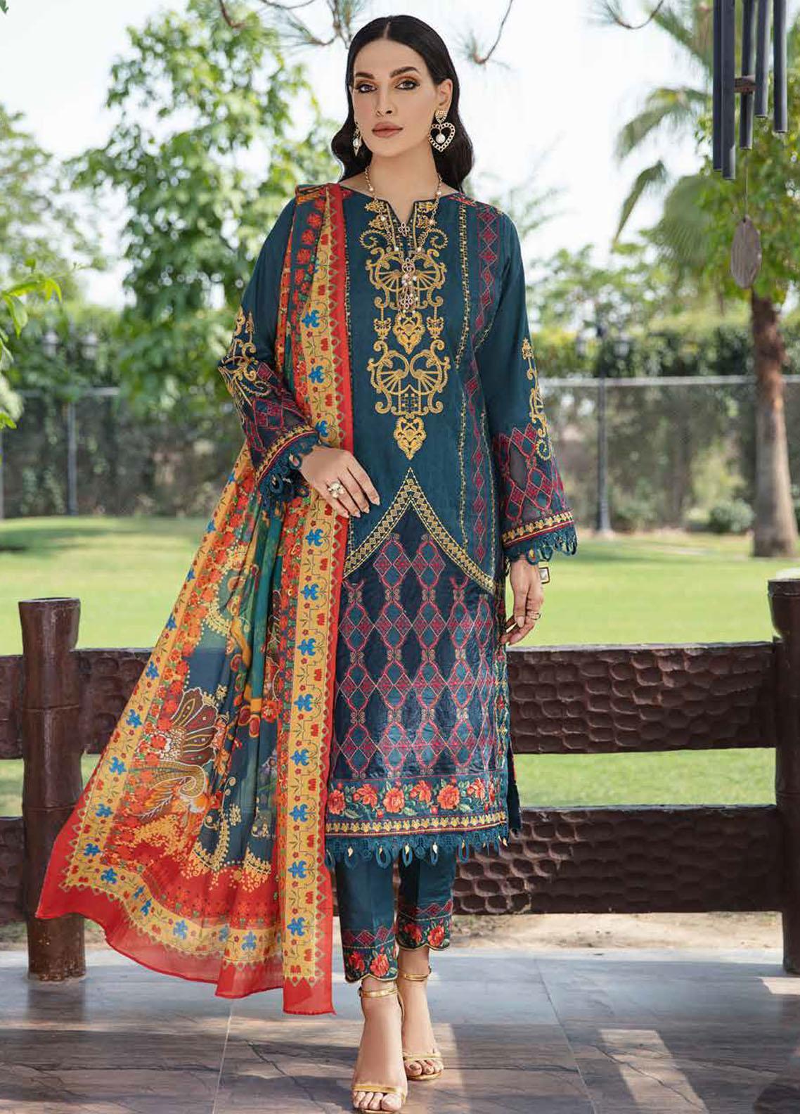 Banafsheh Embroidered Lawn Suits Unstitched 3 Piece BFPEL22 BNP/11 ...