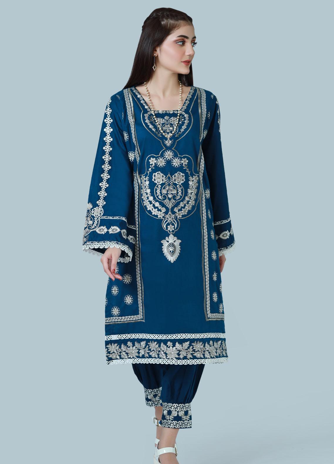 Bareeq Pret Lawn 3 Piece Suit Tribal Ink – Sanaulla Store