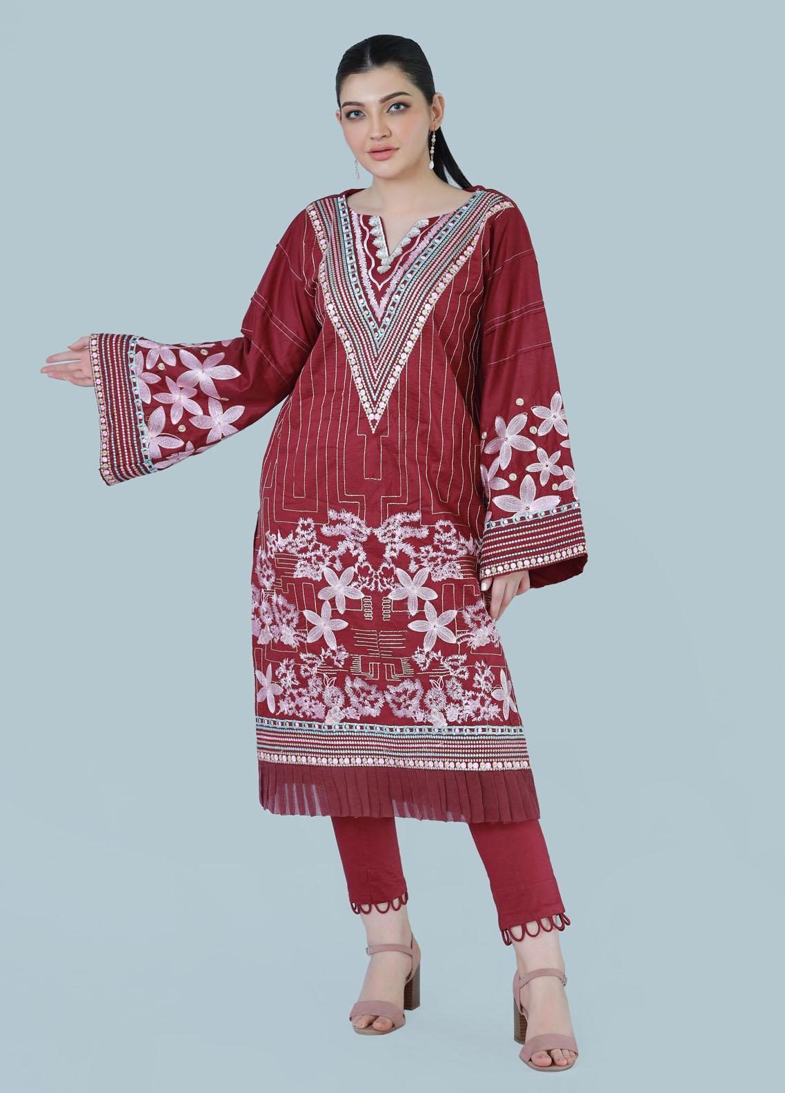 Bareeq Pret Lawn 3 Piece Suit Floral Spruce – Sanaulla Store