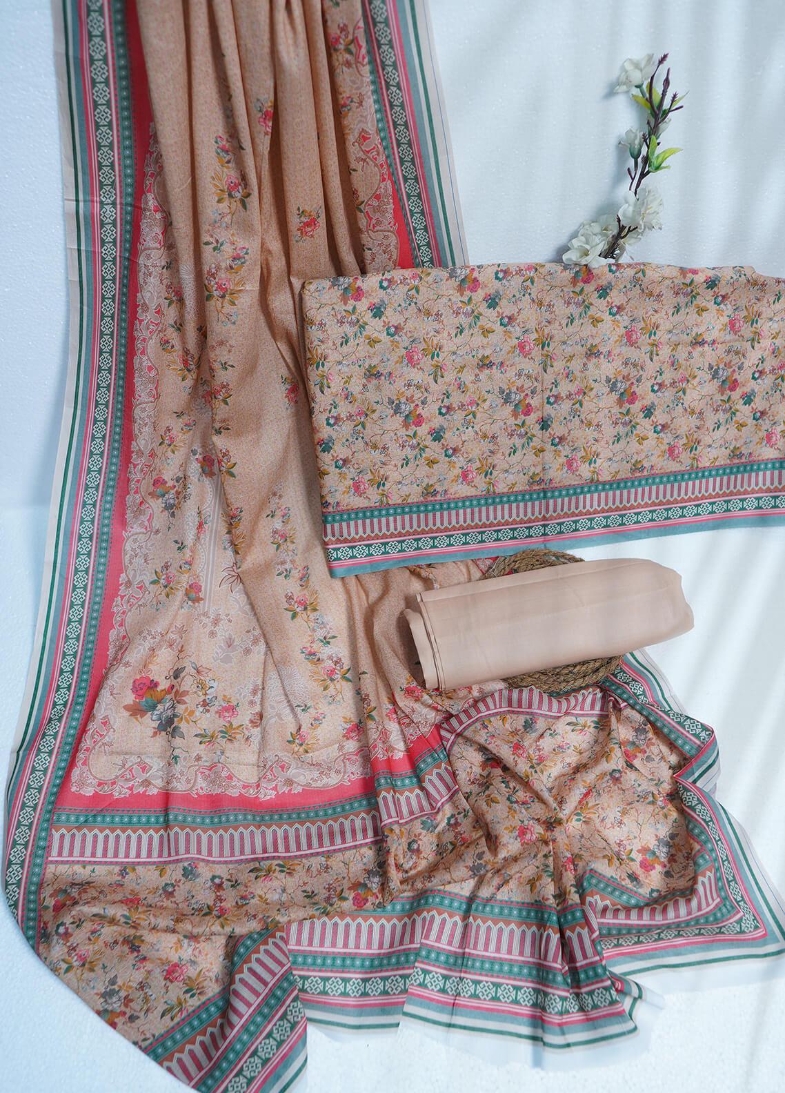 Bin Saeed Printed Lawn Suit Unstitched 3 Piece BS22M D-405 - Summer ...