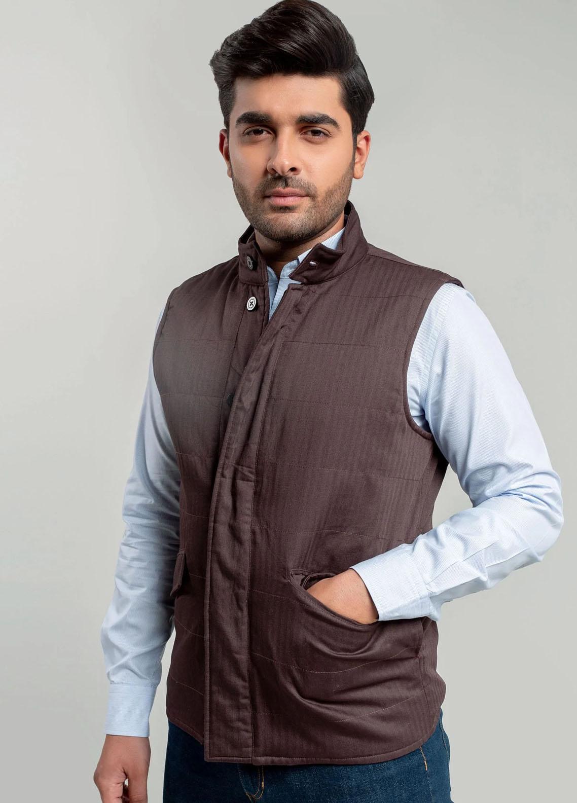 Buy Brumano Jackets for Men - BRM-1035 Auburn Sleeveless Herringbone ...