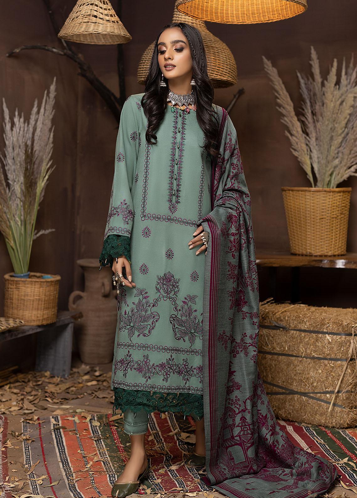 Carvaan By Humdum Embroidered Woolen Suits Unstitched 3 Piece HD22C 06 ...