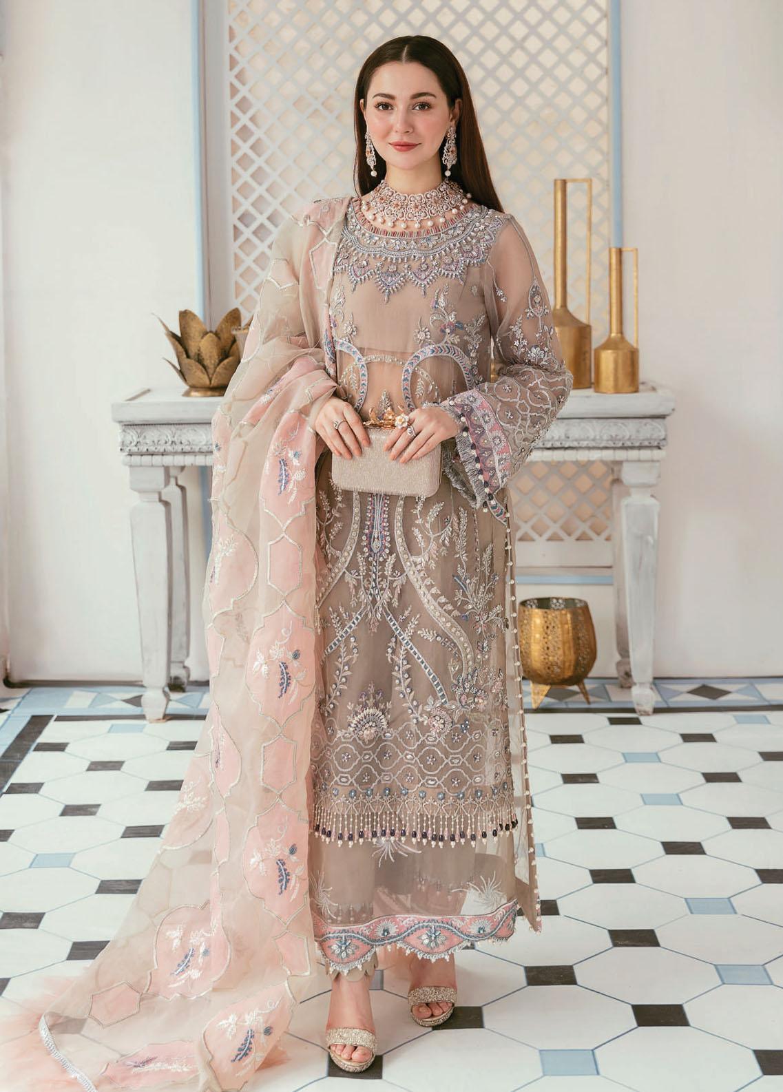 Celebrations by Elaf Embroidered Organza Suits Unstitched 3 Piece EF22C ...