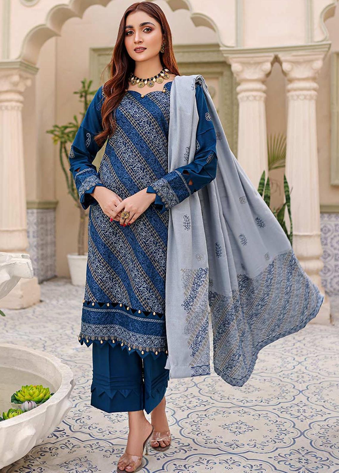Chantilly De Lace By Aalaya Embroidered Dhanak Suits Unstitched 3 Piece ...