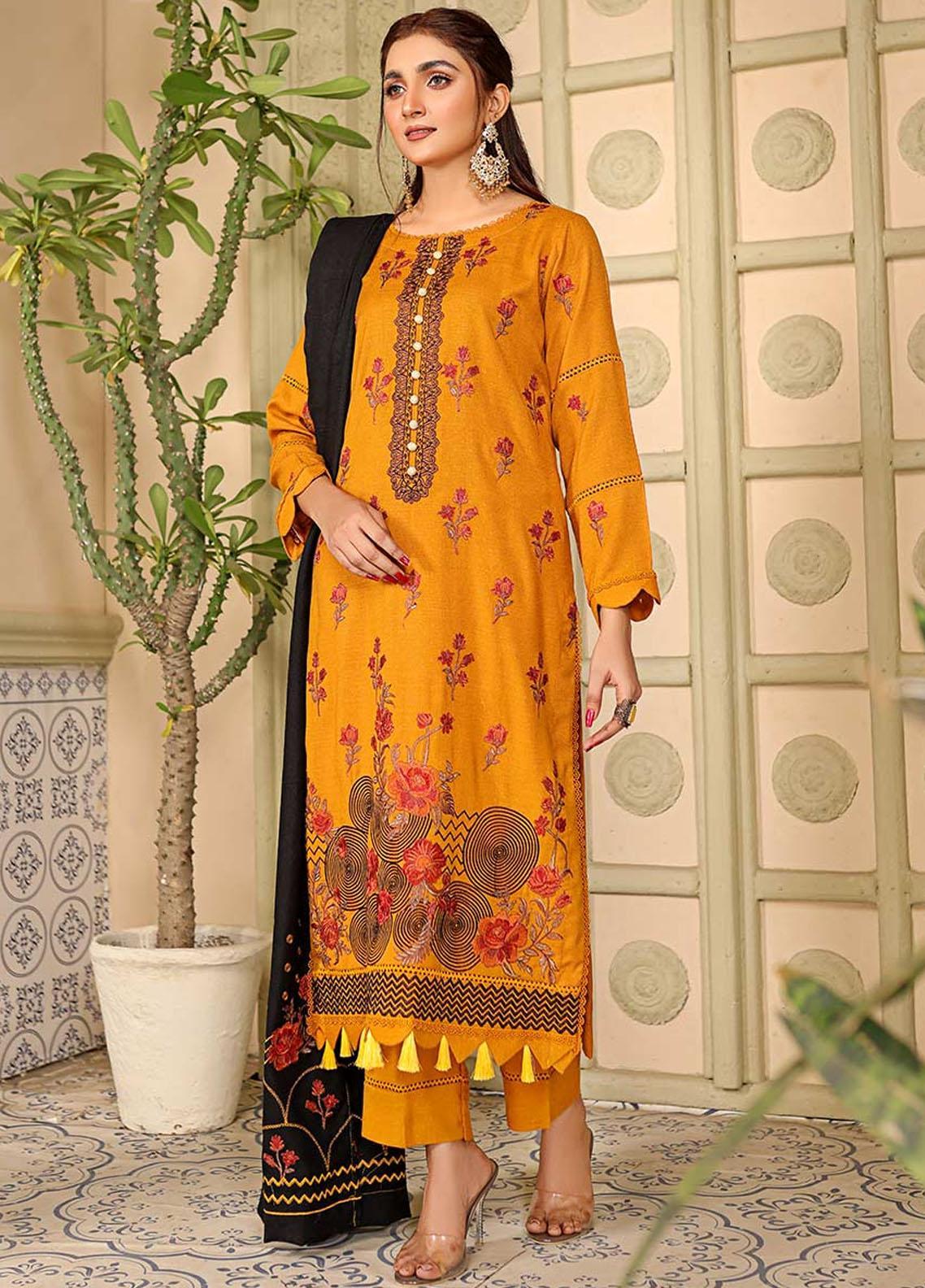 Chantilly De Lace By Aalaya Embroidered Dhanak Suits Unstitched 3 Piece ...