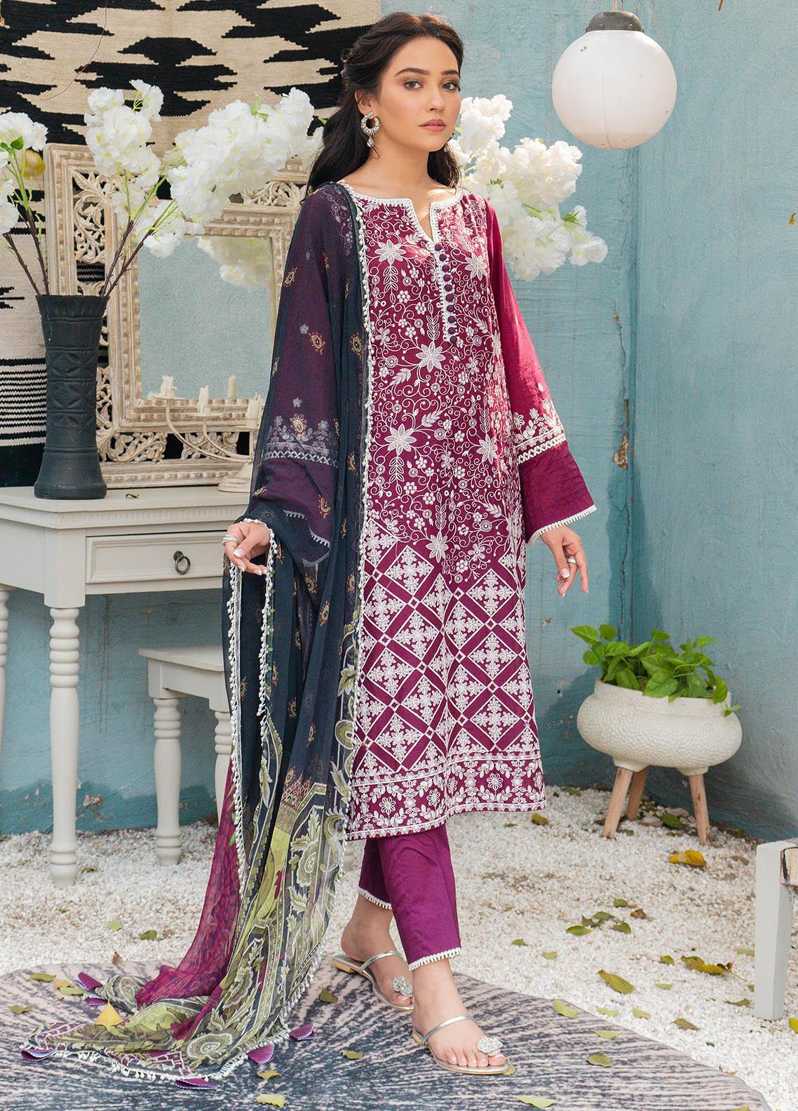 Mahiri By Cross Stitch Embroidered Lawn Suits Unstitched 3 Piece CS21M ...