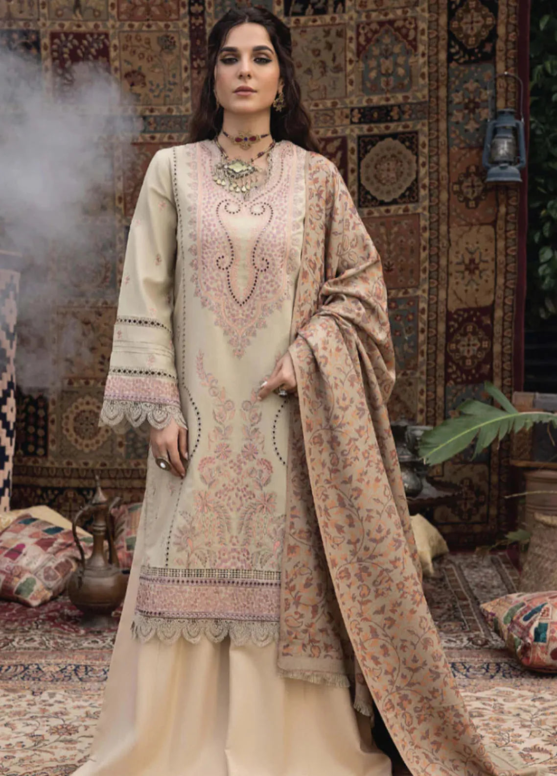 Denara By Humdum Embroidered Wool Suit Unstitched 3 Piece HD24D D-10 ...