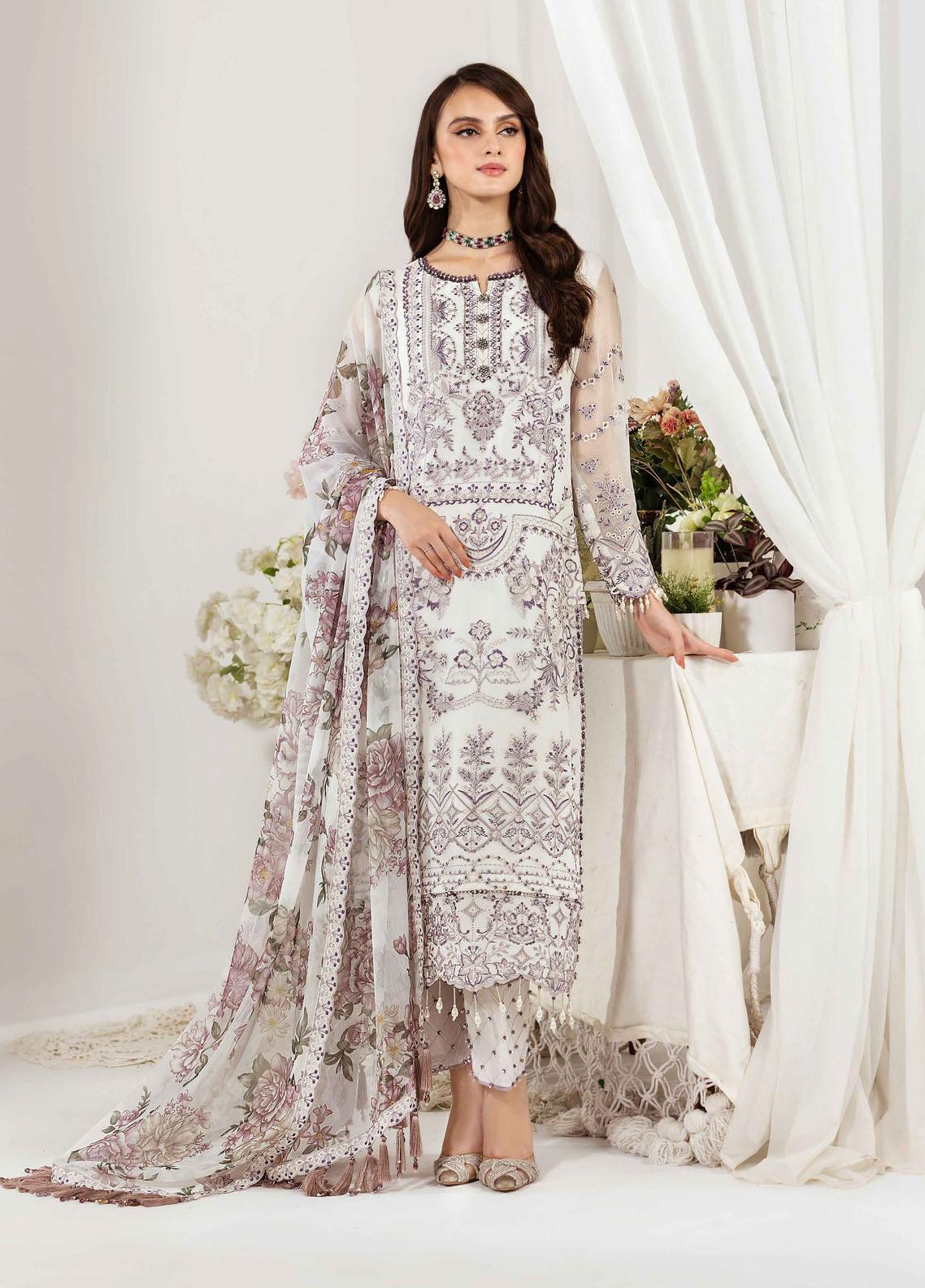 Dhaagay By Alizeh Fashion Embroidered Chiffon Suits Unstitched 3 Piece ...