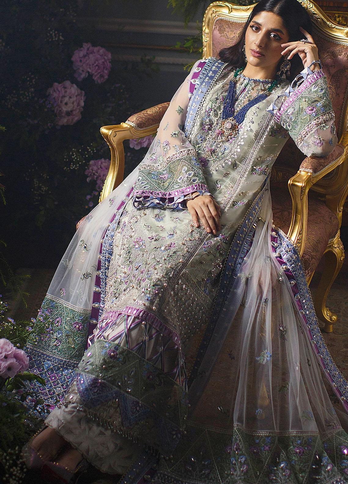 Elan Embroidered Net Suits Unstitched 3 Piece EL21WF EC21-02 ALARA ...