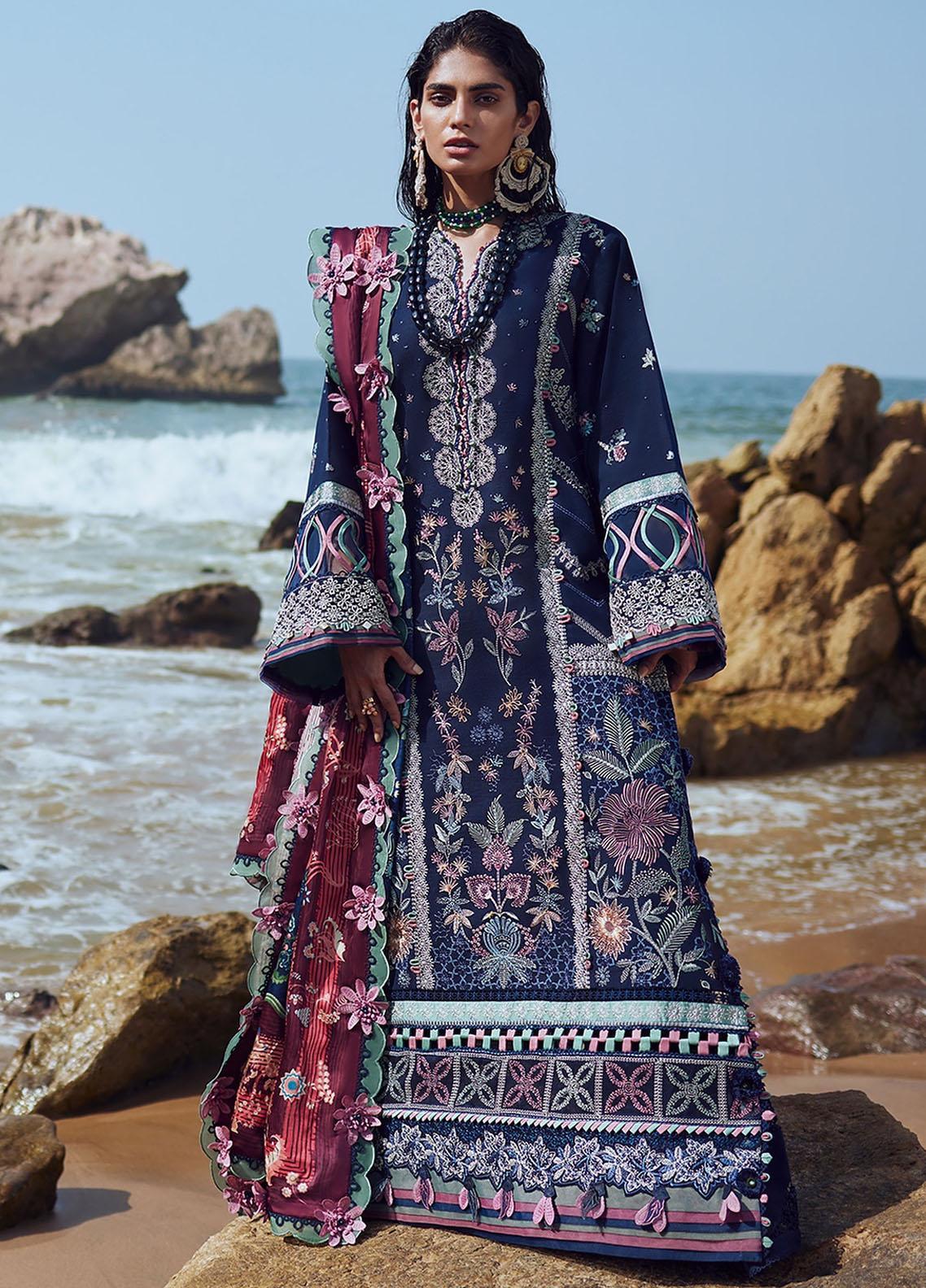 Elan Embroidered Khaddar Suits Unstitched 3 Piece EL23UW EW23-06 Darien ...