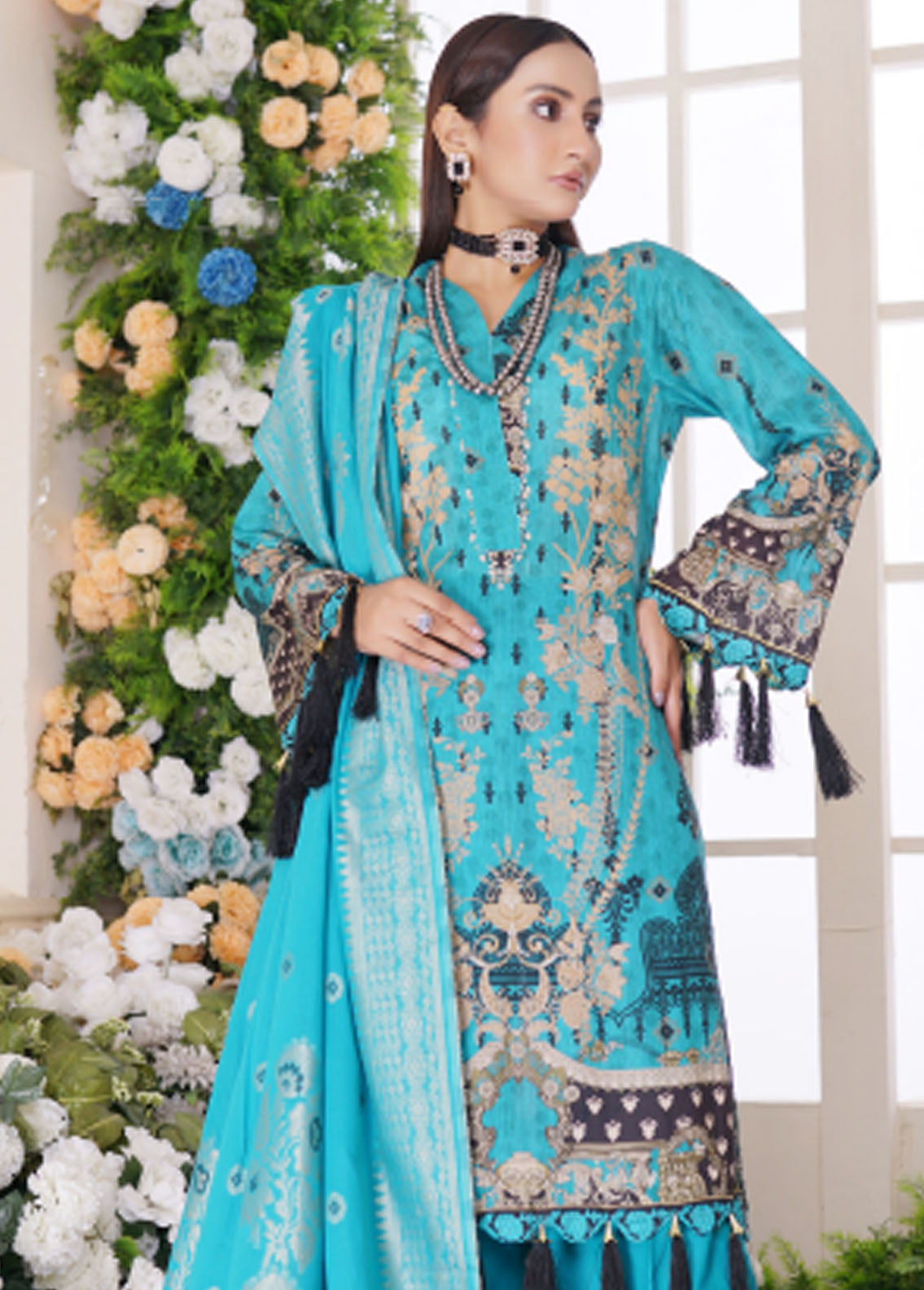 Firdous Fashion Printed Lawn Suits Unstitched 3 Piece FF24L F-01 ...