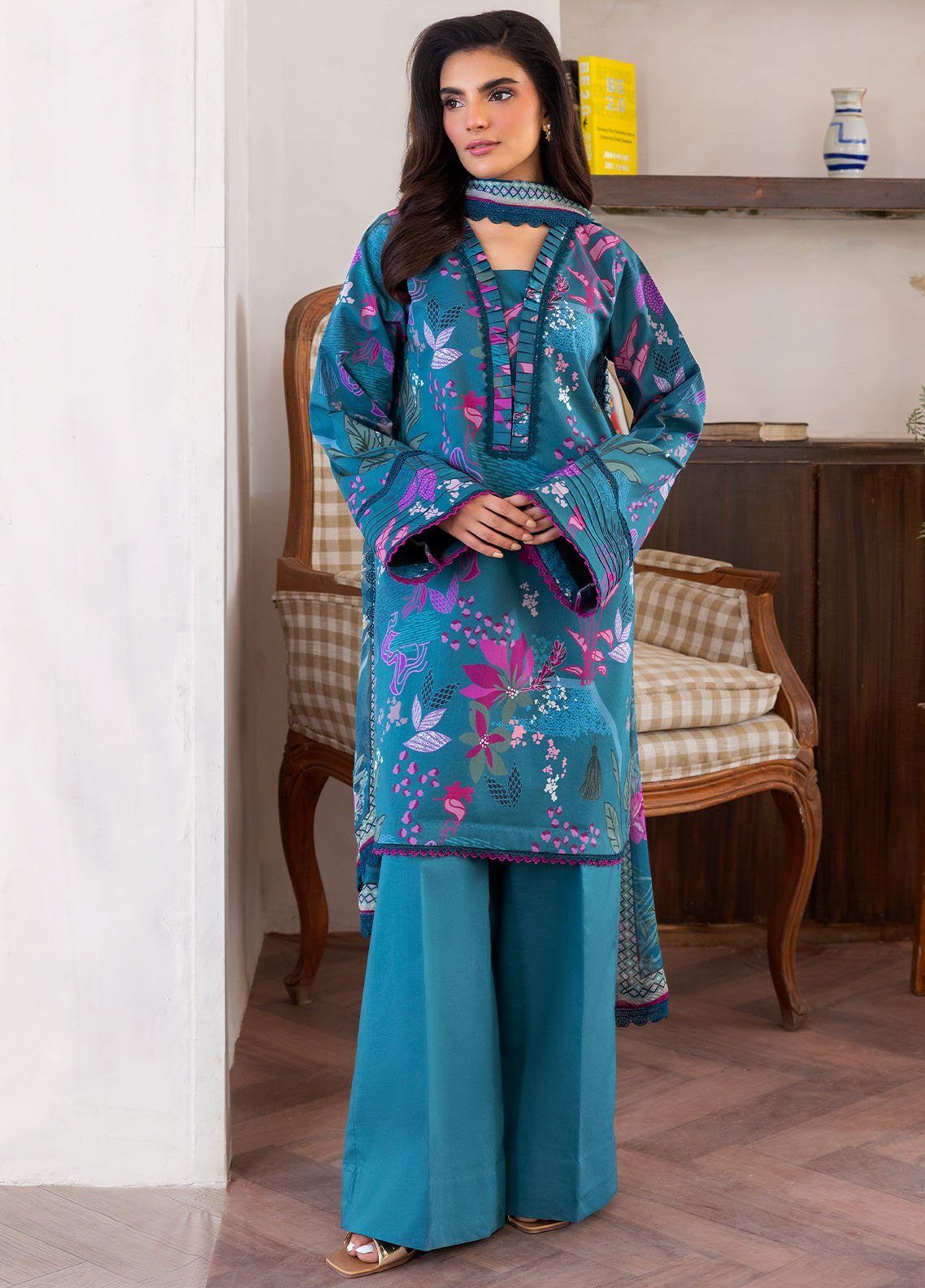 Florent Digital Printed Lawn Suits Unstitched 3 Piece FL25LP FL-5 B ...