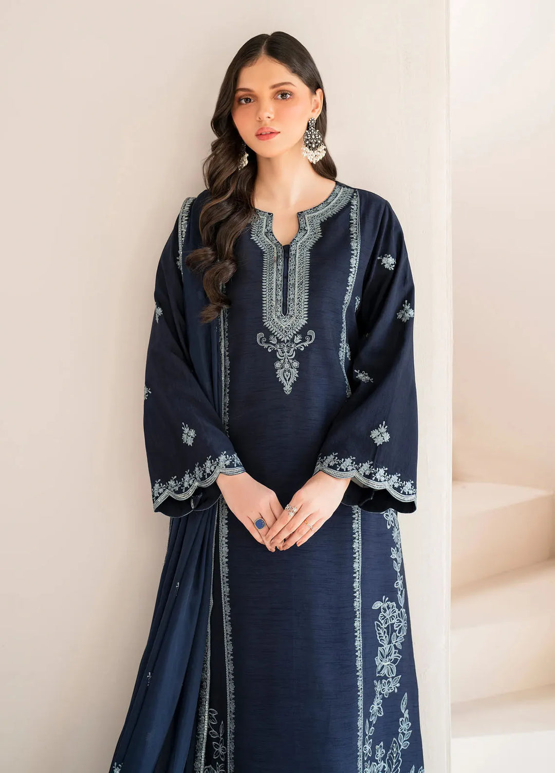 Garnet Pret Embroidered Raw Silk 3 Piece Suit Zarrin – Sanaulla Store