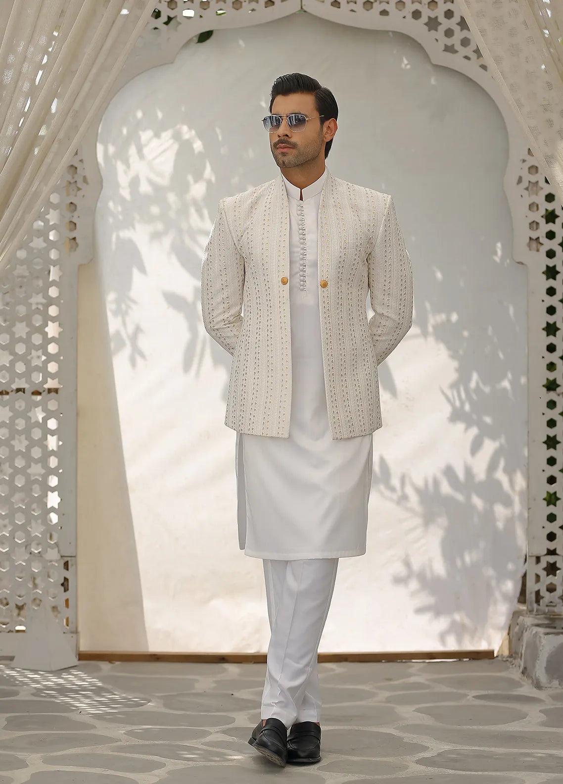 Gem Garments Silk Formal Men Prince Coat - Sheraz – Sanaulla Store