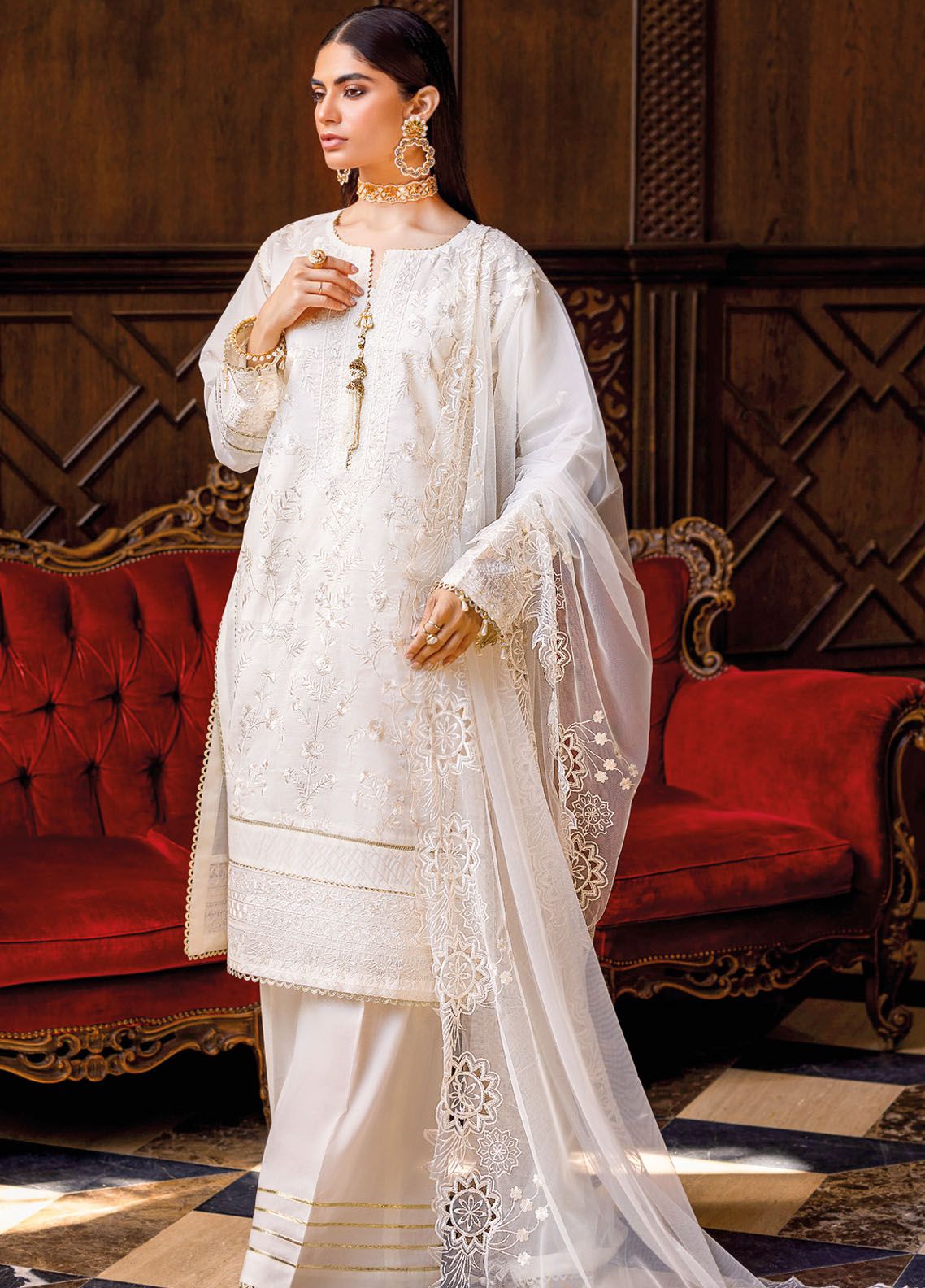 Gul Ahmed Embroidered Cotton Suits Unstitched 3 Piece GA24LF FE-42009 ...