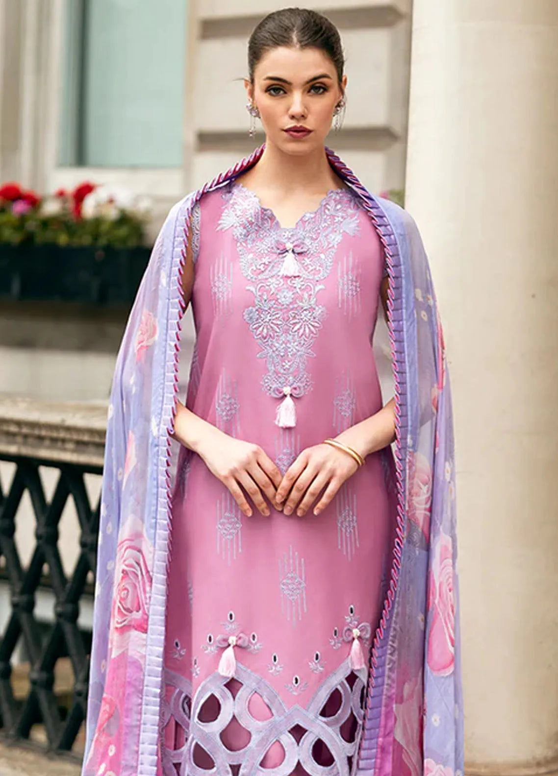 Hemline Odyssey By Mushq Embroidered Lawn Suit Unstitched 3 Piece MQ24H ...