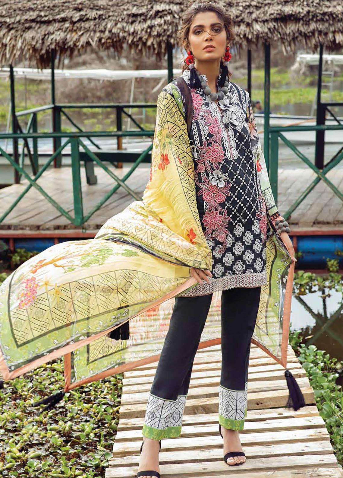Hemline By Mushq Embroidered Chikankari Suits Unstitched 3 Piece MQ21H ...