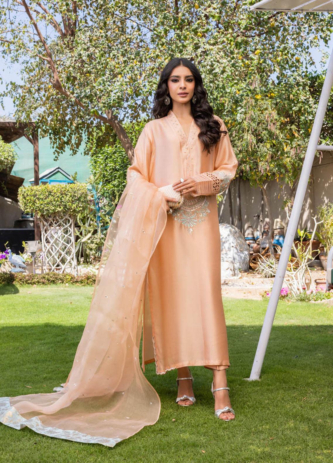 Hue Luxury Pret Silk 3 Piece Dress HUE23ME ZOE – Sanaulla Store