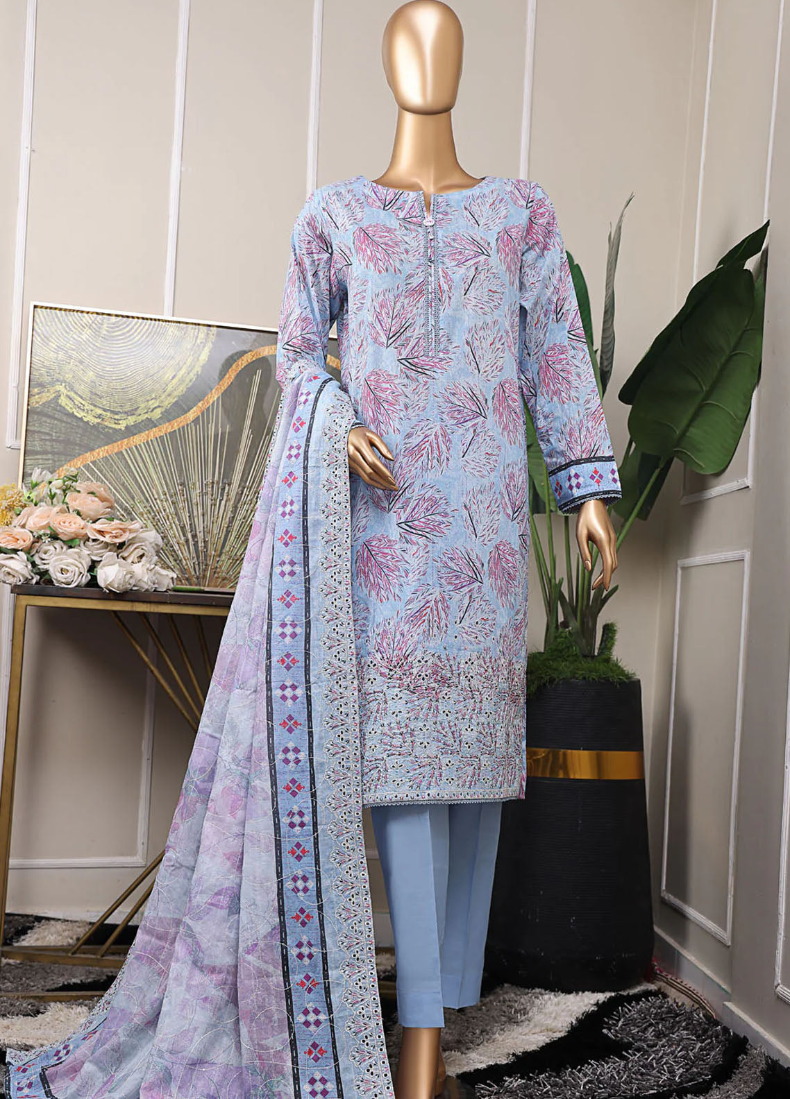 HZ Textiles Embroidered Lawn Suits Unstitched 3 Piece HZ25PEL PEC-527 V ...